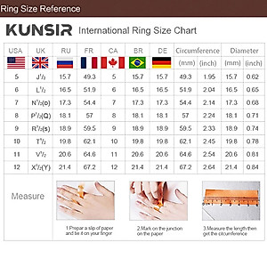 KUNSIR 925 Sterling Silver Rings Classic Cubic Zirconia Eternity Promise Statement Anniversary Wedding Bands Engagement Rings for Women Infinity Forever Love Ring Size 7-9