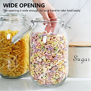 Ollieroo 106oz Glass Jars with Airtight Lid, Large Mason Jars, Wide Mouth Storage Containers for Flour, Cereal, Coffee, Pasta and Canning, Big Glass Kitchen Canisters (Set of 2)