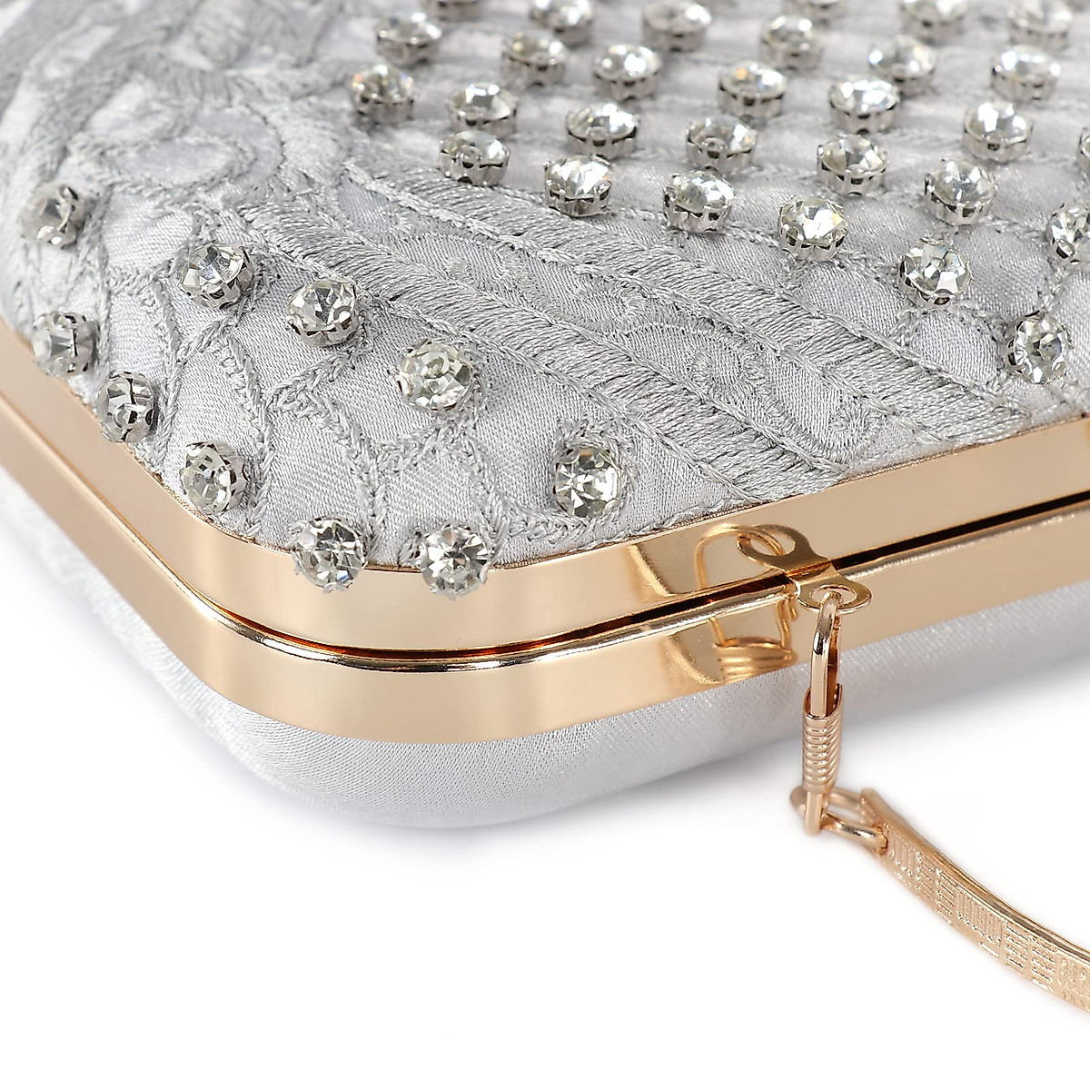 GUOZI Womens Handmade Embroidery Rhinestones Vintage Clutch Evening Handbag Shoulder Bag Purses for Wedding Prom Party