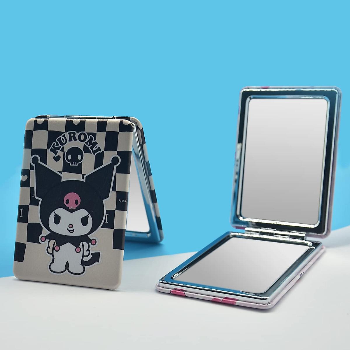 Kumi Travel Cosmetic Bag, Large Capacity Cartoon Cosmetic Pouch Makeup Bag with Zipper, PU Travel Toiletry Bag Makeup Accessories Organizer, Foldable Storage Bags Makeup Pouch for Women Girls