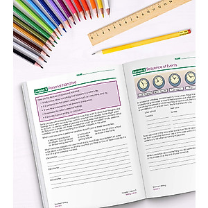 Spectrum 6th Grade Writing Workbooks, Ages 11 to 12, 6th Grade Writing, Informative, Argumentative, and Descriptive Story Writing Prompts, Writing Practice - 136 Pages