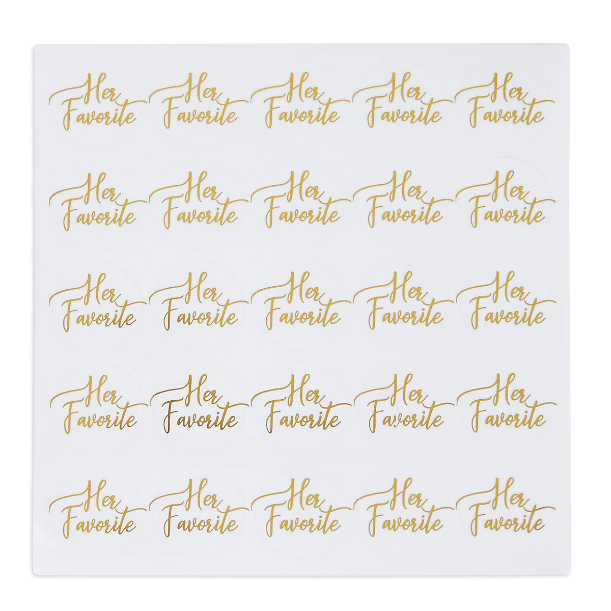 Pipilo Press Gold Foil Stickers for Weddings, His Favorite, Her Favorite (1 in, 200 Pieces)