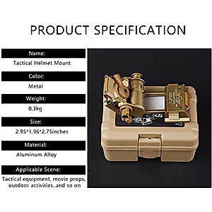 Gexmil CNC PVS15/18 Night Vision Goggles Mount for L4G24 NVG Metal Helmet Mount (Sand Color)