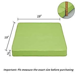 JMGBird Outdoor Chair Cushions Set of 4, Water Resistant Seat Cushions 19 x 19 Inch with Ties Outdoor Cushions for Patio Furniture