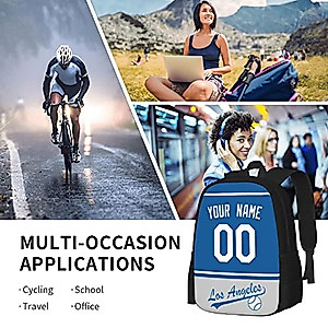 ANTKING Los Angeles Backpack High capacity Custom Any Name and Any Number Gifts for Kids Men Fans