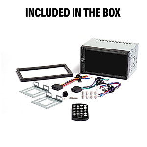 BOSS Audio Systems BV745B 6.95 Inch Touchscreen Car Stereo, A-Link Screen Mirroring, Double Din, Bluetooth Audio - Calling, Built-in Microphone, No CD/DVD, USB, SD, AUX in, AM/FM