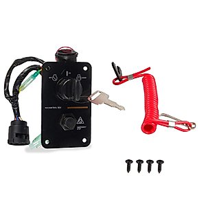 Wztepeng 704 12V Single Engine Key Ignition Switch Panel Main Switch Panel Assembly Compatible with Yamaha Outboard Yacht Replace 704-82570-08-00