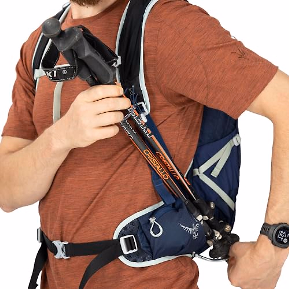 Osprey Talon 11L Men's Hiking Backpack with Hipbelt, Stealth Black, S/M