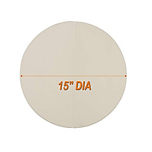 BBQ Future Half-Moon Ceramic Heat Deflector Plates for Kamado Joe Classic I, II, III，2-Pack, White