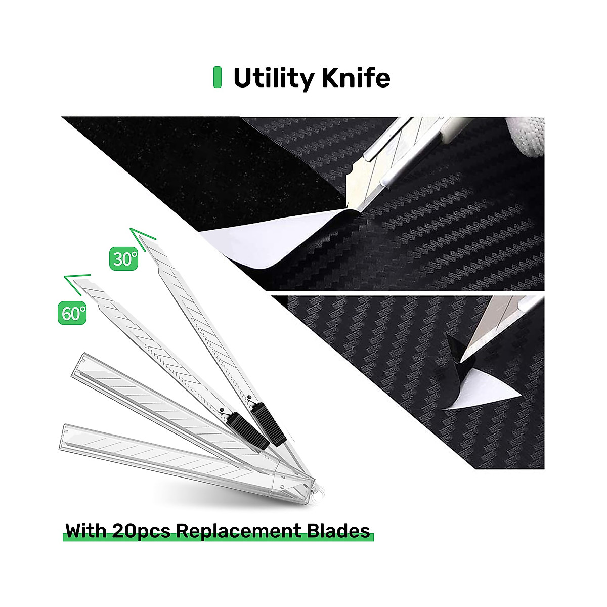 Zanch Vinyl Wrap Tool Kit,Complete Tools for Automotive Vinyl Wrap Film Installation - Professional 52pcs Full Set