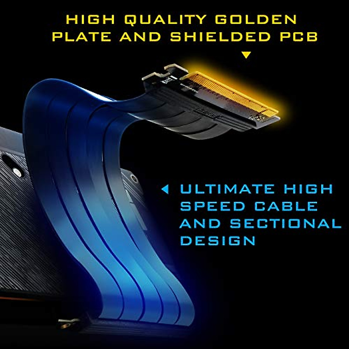 EZDIY-FAB Vertical Graphics Card Holder Bracket with ARGB 5V 3Pin LED,GPU Mount,Video Card VGA Support Kit with PCIE3.0 Riser Cable- Black