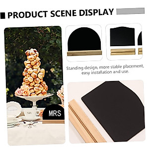 STOBOK 6pcs Message Board Decoration Place Board Signs Small Chalkboard with Stand Small Chalkboard Easel Blackboards Message Board Signs Food Chalkboard Signs Desktop Wooden Menu