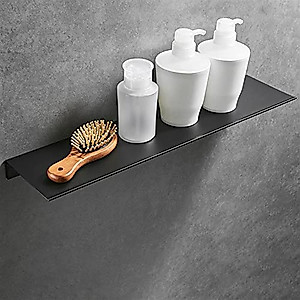 RIIPOO Bathroom Floating Shelf, No-Drill Wall Display Shelf, Storage Organizer Shelf for Bathroom, Living Room, Kitchen