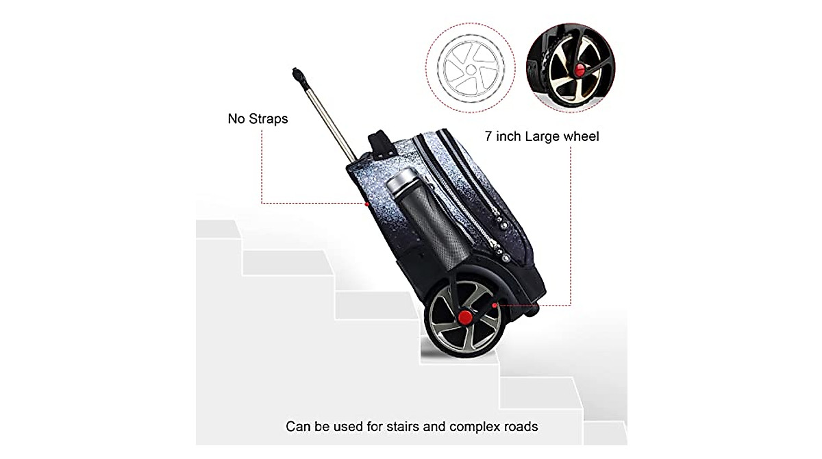 UNIKER 19" Rolling Laptop Bag | Wheeled School Bag & Carry On