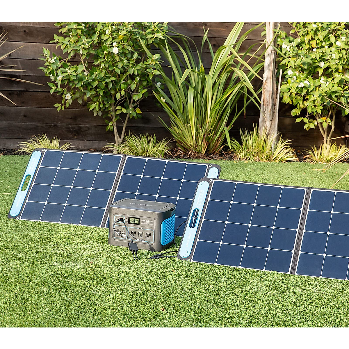 Geneverse 100W Portable Solar Panel Generator for USB Devices, 9lbs with 1X USB-A, 1X USB-C (Each), Water Resistant, Fast Solar Charging for Camping, Hiking, Cell Phones, Smart Watches, GPS and More