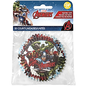 Wilton 50 Count Marvel Avengers Baking Cups, Multicolor