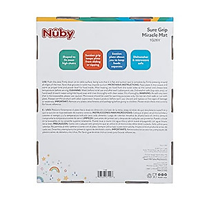Nuby Silicone Sure Grip Miracle Mat, Fits Most High Chairs, 6 M+, Red