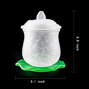 QINLANG 1pc White Glass Altar Cup, Buddha Water Cup, Offering Cup for Altar, Buddhist Supplies