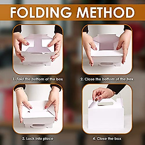 Lavender Roses 25 Pack White Gable Boxes Party Favor Paper Gift Box, 7x4x4 In for Gift Giving and Baked Goods with Printable Stickers