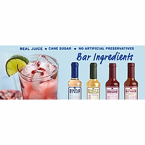 Stirrings Blood Orange Cocktail Bitters and Pure Cane Simple Syrup Cocktail Mixer 12 ounce bottle ( Variety Pack)