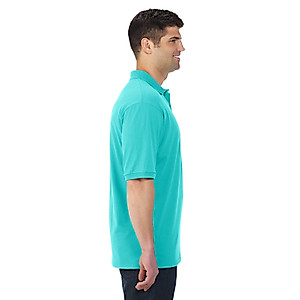 Jerzees Men's Spot Shield Short Sleeve Polo Sport Shirt, Safety Orange, 2X-Large