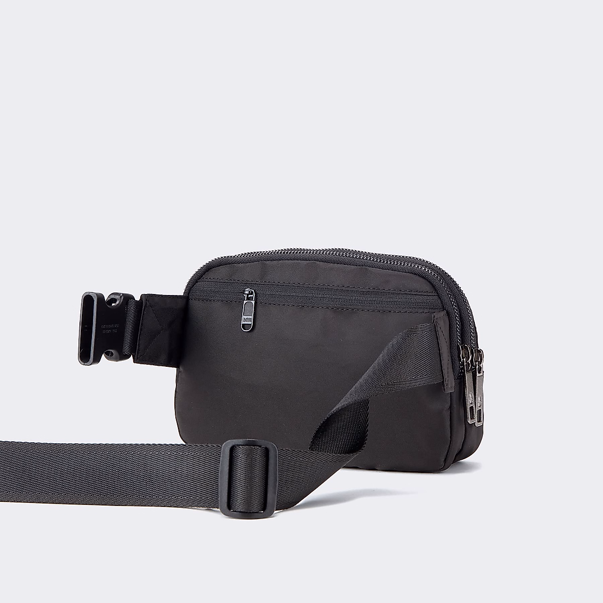 Pander Everywhere Belt Bag for Women, 5 Zipper Pockets Nylon Crossbody Fanny Pack Purse (Black)