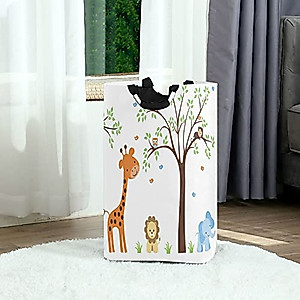 Laundry Basket Large Collapsible Dirty Laundry Hamper Bag Tall Fabric Storage Baskets Rectangle Folding Washing Bin Hand Clothes Organizer for Kids,Dorm 53L (color45)