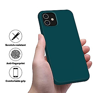 OTOFLY Compatible with iPhone 12 Mini Case 5.4 inch(2020),[Silky and Soft Touch Series] Premium Soft Liquid Silicone Rubber Full-Body Protective Bumper Case for iPhone 12 Mini (Teal)