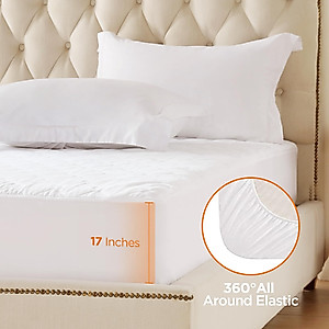 Westinghouse Heated Mattress Pad Queen, Comfortable Electric Mattress Pad with 10 Heating Settings & 1-12 Hours Auto Shut Off, Fit Up to 17" Deep Pocket, Queen Size 60"x80"