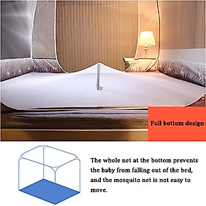 ARTFLOWERS-XIXI Mosquito Nets,180x200cm,Pop Up Protection Net,Three Door Portable Net Travel Bed with Bottom,Breathable Encryption Net,Bed Canopy for Home,Outdoor,Camping (H,200x220cm)