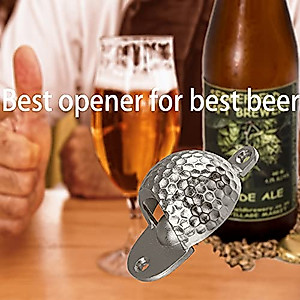 dukclyn Bottle Opener Wall Mounted Beer Coke Opener Golf Ideal Gift for Golf Fans Matt Chrome
