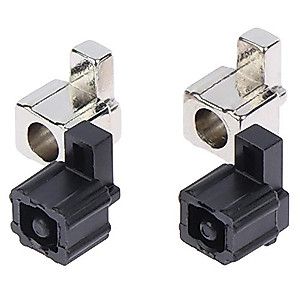 GGZone Left Right Slider Buckle Metal Lock Latch Bracket Replacement for Nintendo Switch Joy-Con Repair Tool Parts NS JoyCon Controller (Silver)