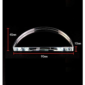 Optical Glass Semicircle Lens Physical Teaching Equipment 2pcs