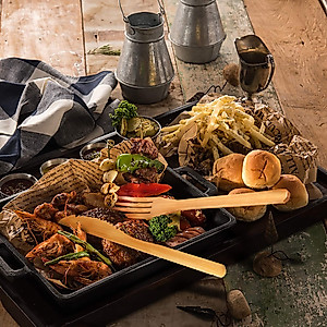 BambooMN Organic Reusable Bamboo Utensil Set 3 Spoons Fork Knife and Chopsticks - 2 Sets