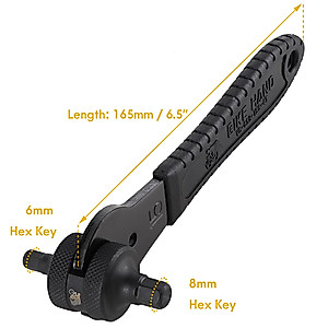 Bikehand Bike Bicycle Pedal Install Remover Tool Kit – Pedal Cone Wrench Spanner 15mm + Hex Pedal Driver Double-ended Allen Key 6mm & 8mm