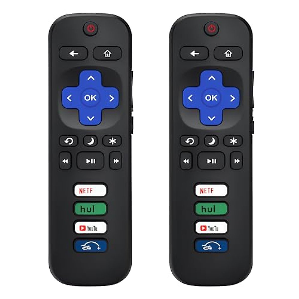 EFGWXYZ Replacement Remote Compatible for TCL Rku-/Hisense Rku-/Onn Rku-/Insignia Rku-/Element Rku-/Westinghouse Rku-/Hitachi Rku- TV【Not for Rku- Stick】【Pack of 2】 R-shu-02