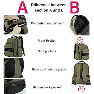 VEAGIA Tactical Travel Laptop Backpack For Men Large Heavy Duty Work Backpack Airline Approved Hiking Waterproof Bag