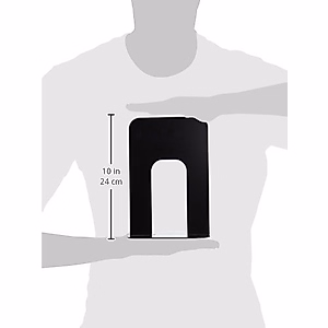 School Smart 32379 Jumbo Non Skid Book Ends - 6 inch x 9 inch - Set of 2 - Black