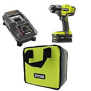 Ryobi P261 18V ONE+ 3-Speed ½ in. Cordless Impact Wrench Kit (Bundle)