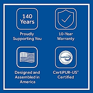 Sealy Cool & Clean 14" Hybrid Bed in a Box, Queen, White