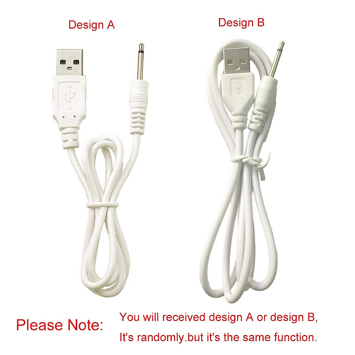 USB Adapter Cord 2.5mm Replacement DC Fast Charging Cable for Rechargeable Wand