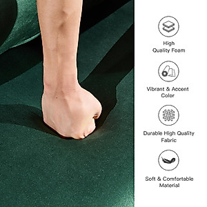 DIFY 70'' Velvet Futon Sofa Bed, Convertible Sleeper Sofa Tufted Couch with Adjustable Armrests and Backrest, Modern Loveseat Sleeper Bed with 2 Bolster Pillows for Living Room, Green