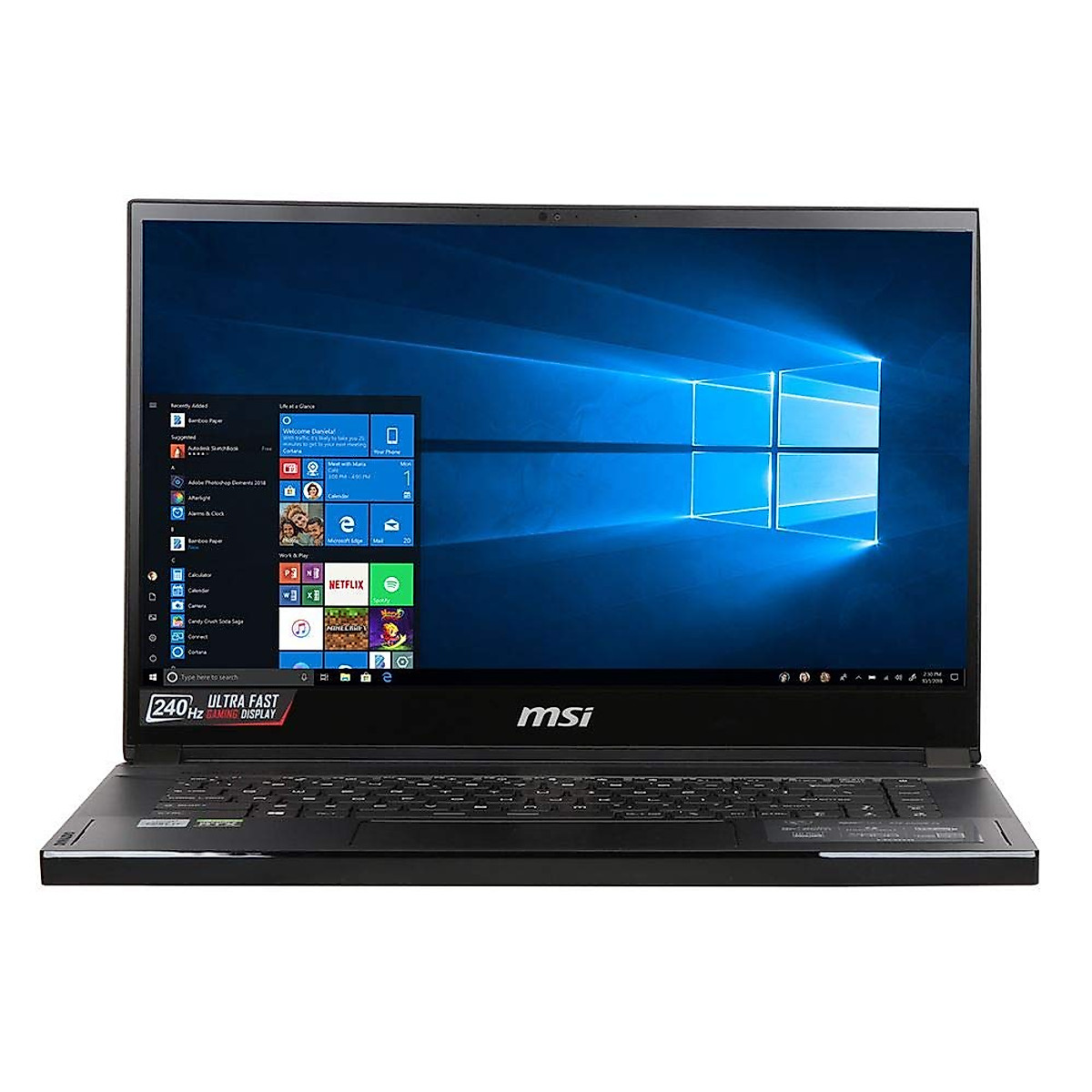 MSI GS66 Stealth 10SFS-259 15.6 Gaming Laptop, Intel Core i7-10750H, 32GB RAM, 1TB SSD, NVIDIA GeForce RTX 2070 Super, Windows 10 Home (Renewed)