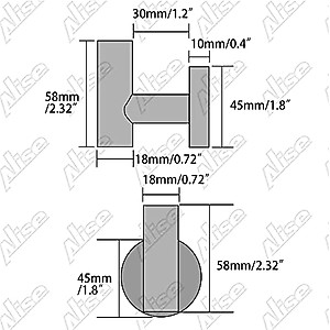 Alise Towel Hook Bathroom Single Robe Hooks Wall Mount Towel Holder Hanger Storage,SUS304 Stainless Steel Brushed Nickel Pack of 2
