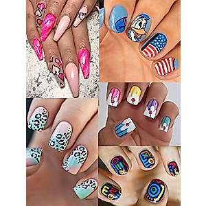 12 Color 3D Nail Art Pens Set, Kalolary Nail Polish Pens Nail Point Graffiti Dotting Pen Drawing Painting Liner Brush for DIY Nail Art Beauty Adorn Manicure Tools(A)