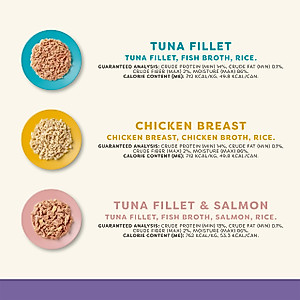 Applaws Wet Cat Food, 16 Count, Limited Ingredient Canned Wet Cat Food, Variety of Flavors in Broth, 2.47oz Cans