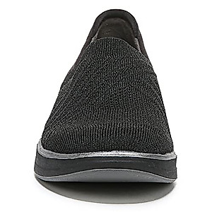 BZees Women's Triumph Slip-On Sneaker, Black, 9 Wide