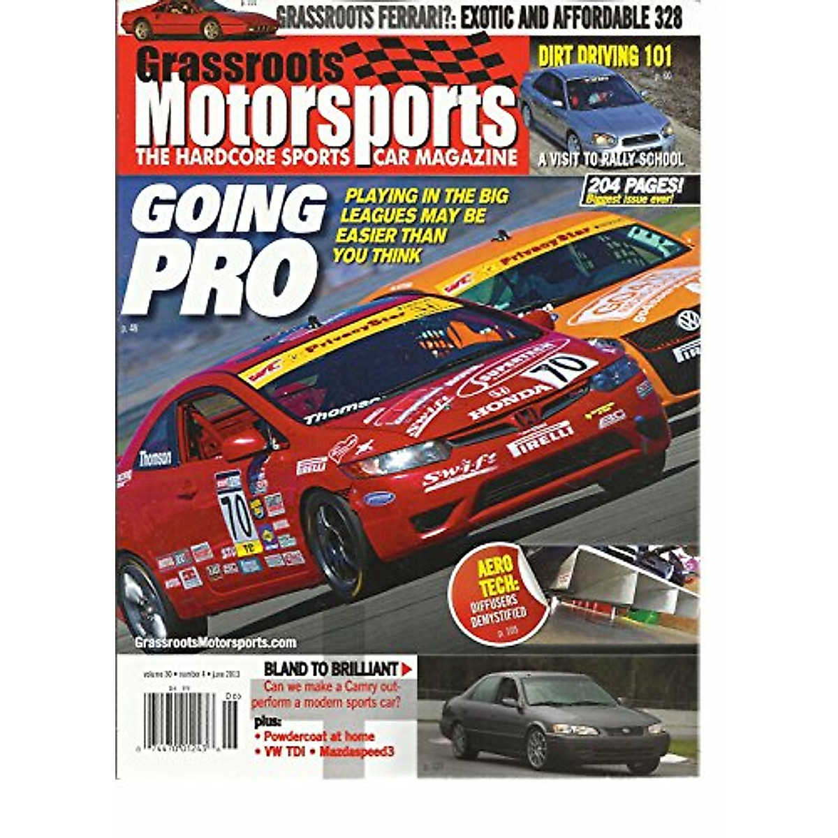 GRASSROOTS MOTOR SPORTS, JUNE, 2013 (THE HARDCORE SPORTS CAR MAGAZINE)