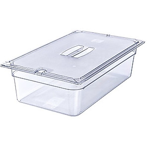 Carlisle FoodService Products 10211U07 StorPlus Full Size Polycarbonate Universal Handled Notched Food Pan Lid, Clear
