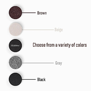 Super Sliders 3 1/2" Round Reusable Furniture Sliders for Hard Surfaces - Effortless Moving and Surface Protection, Black (16 Pack)